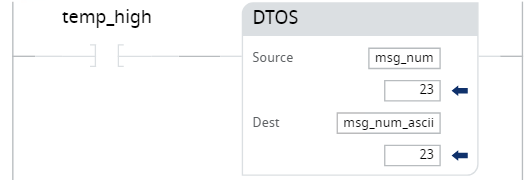 DINT to String (DTOS)
