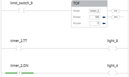 Timer Off Delay (TOF)